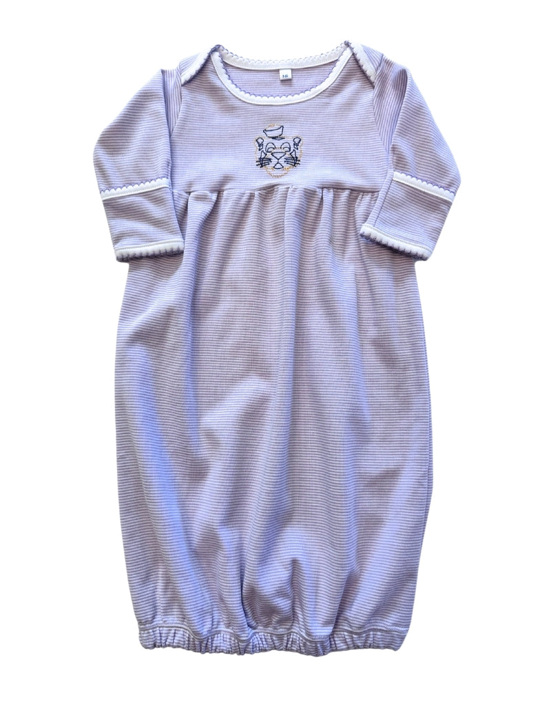 Purple Stripe Pima Tiger Gown – Krewe Kids